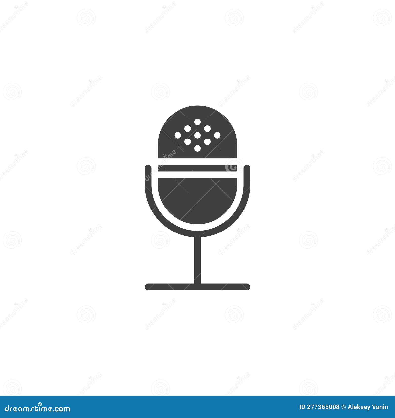 Microphone vector icon stock vector. Illustration of pixel - 277365008