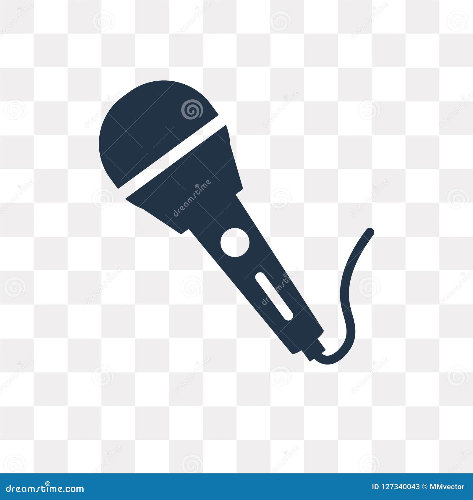 Microphone Vector Icon Isolated on Transparent Background, Micro Stock ...
