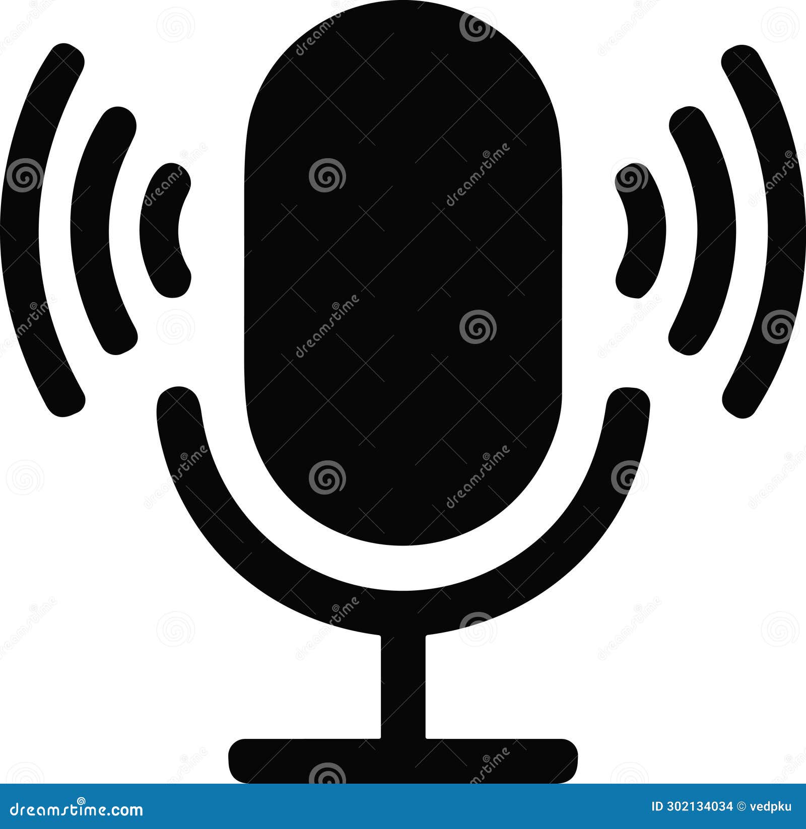 Microphone Vector Icon Mic Icon Podcast Icon Studio Recording Symbol ...