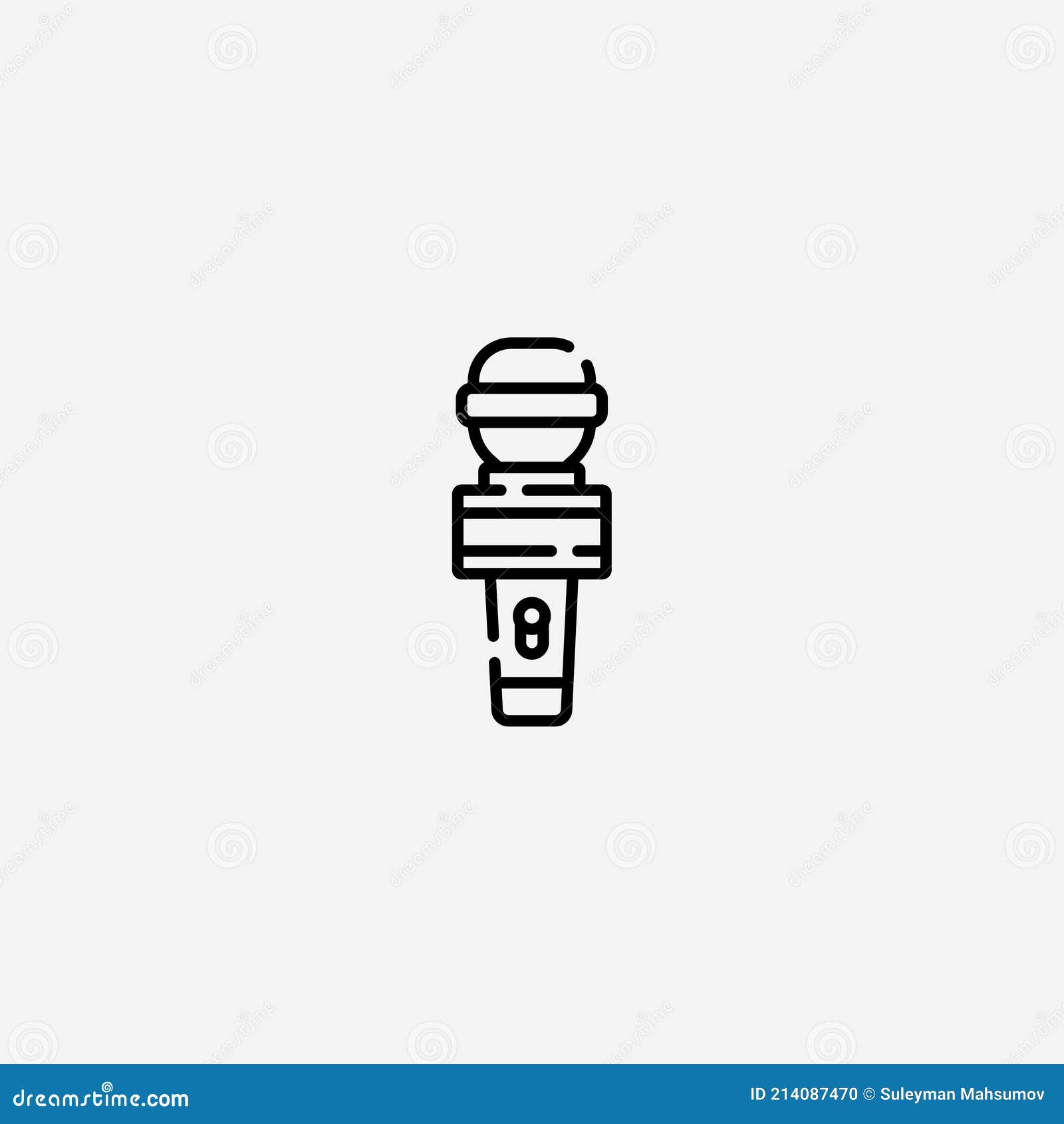Microphone Vector Icon Sign Symbol Stock Vector - Illustration of ...