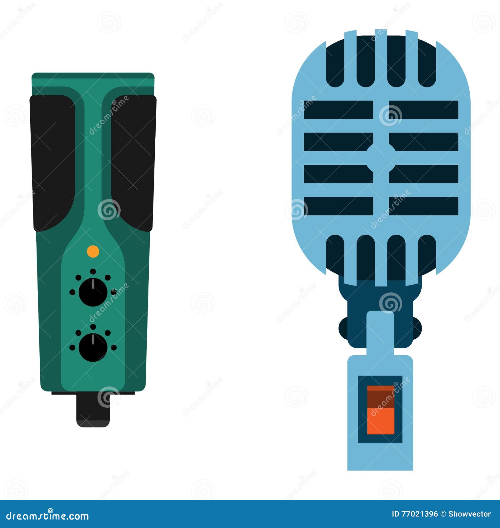 Microphone vector icon stock vector. Illustration of mike - 77021396