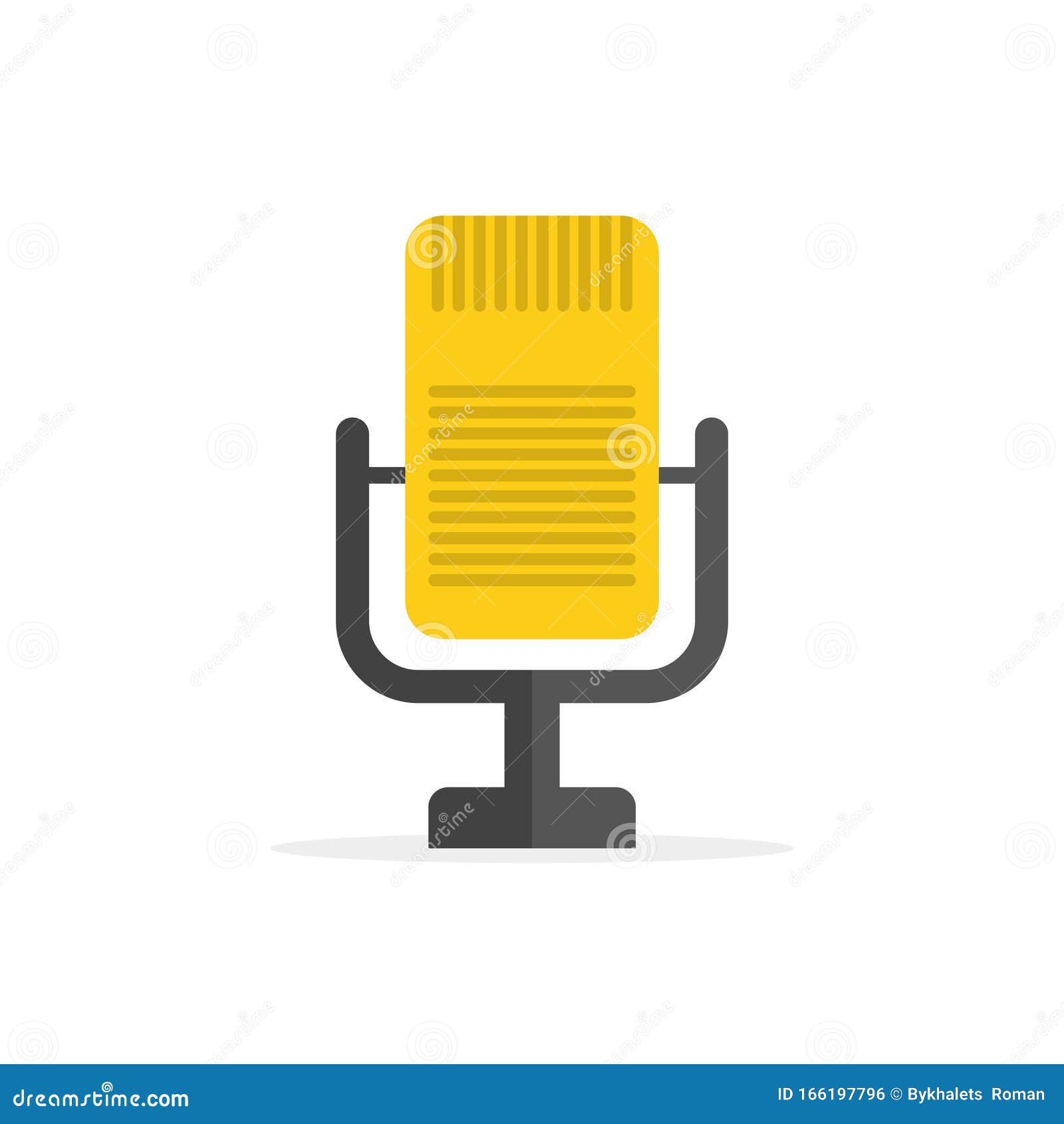 Retro Mic. 3D Karaoke Microphone. Old Radio Mike. Realistic Music ...