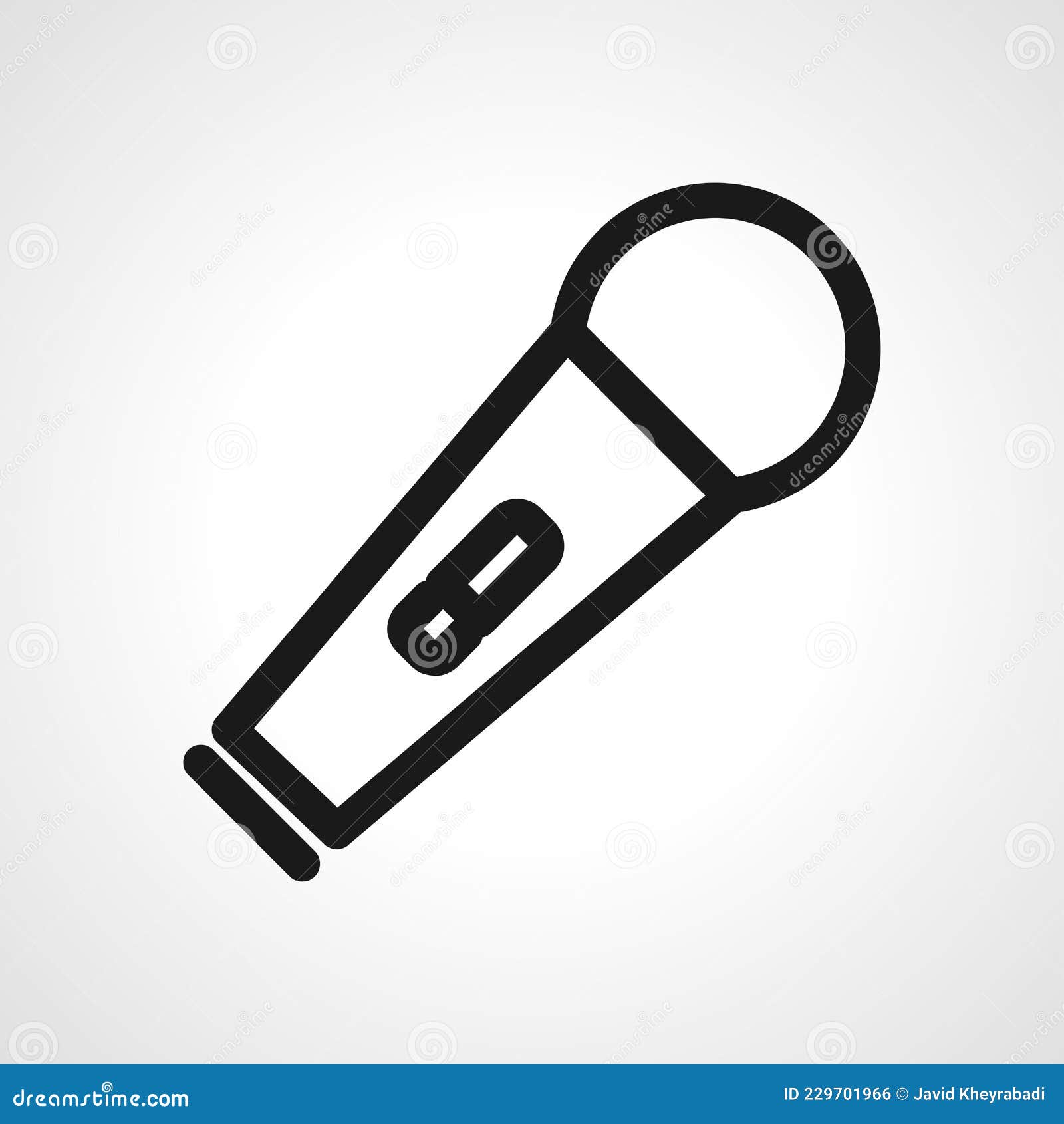 Microphone Line Icon. Microphone Linear Outline Icon Stock Vector ...