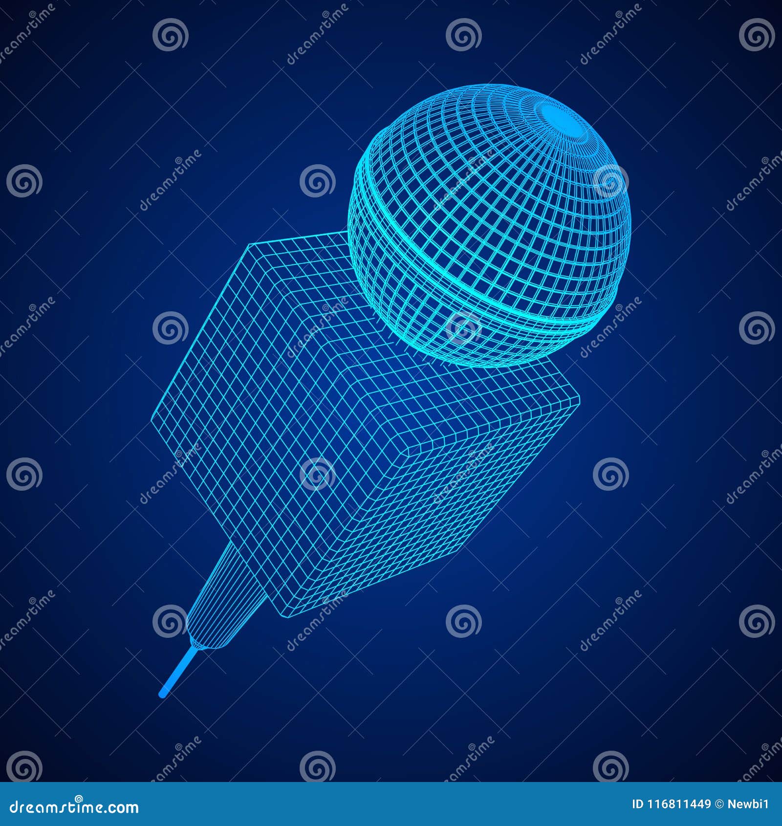 Microphone Vector. News Illustration. Stock Vector - Illustration of ...