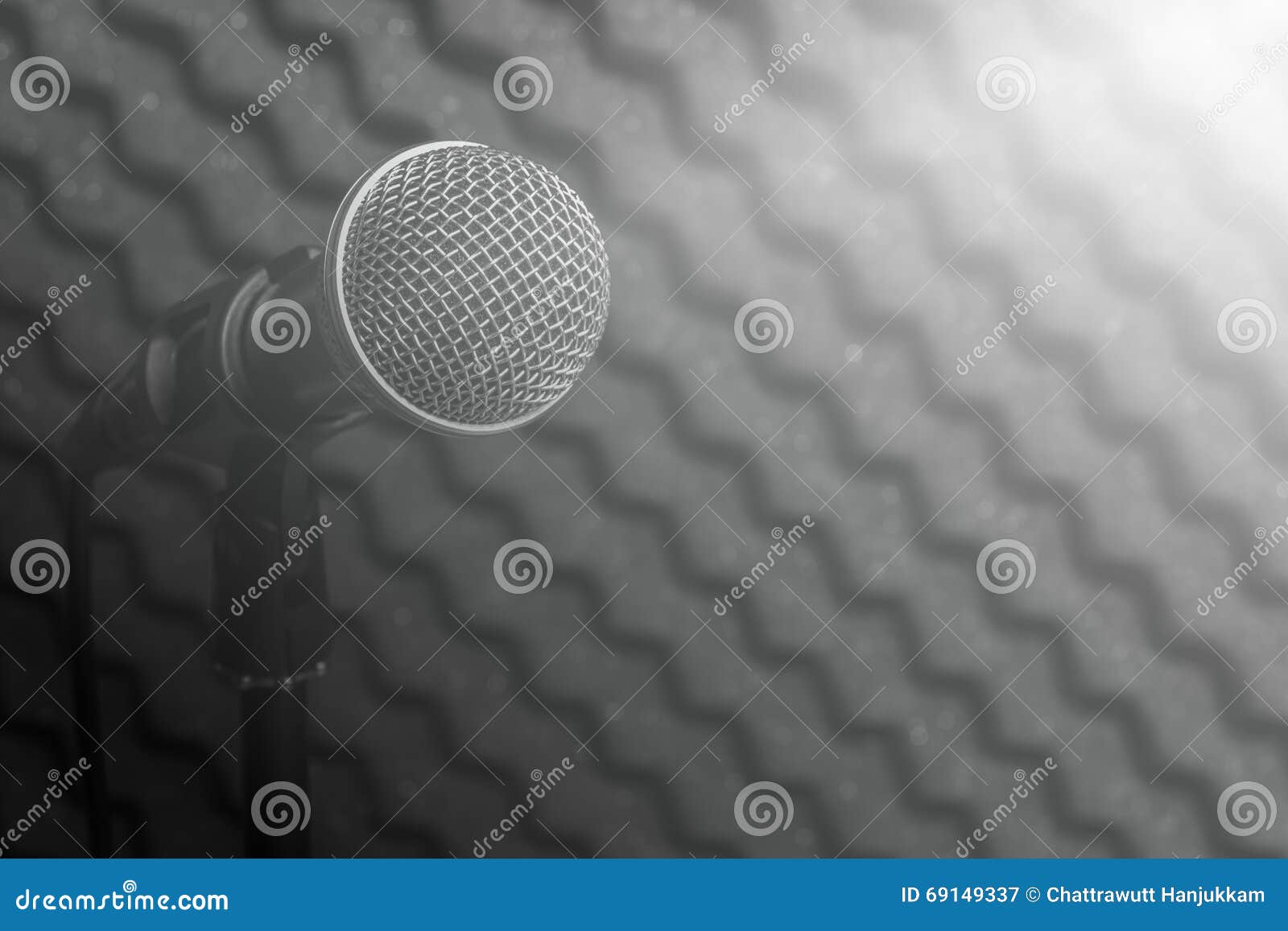 Microphone on Wallpaper Background. Stock Image - Image of karaoke ...