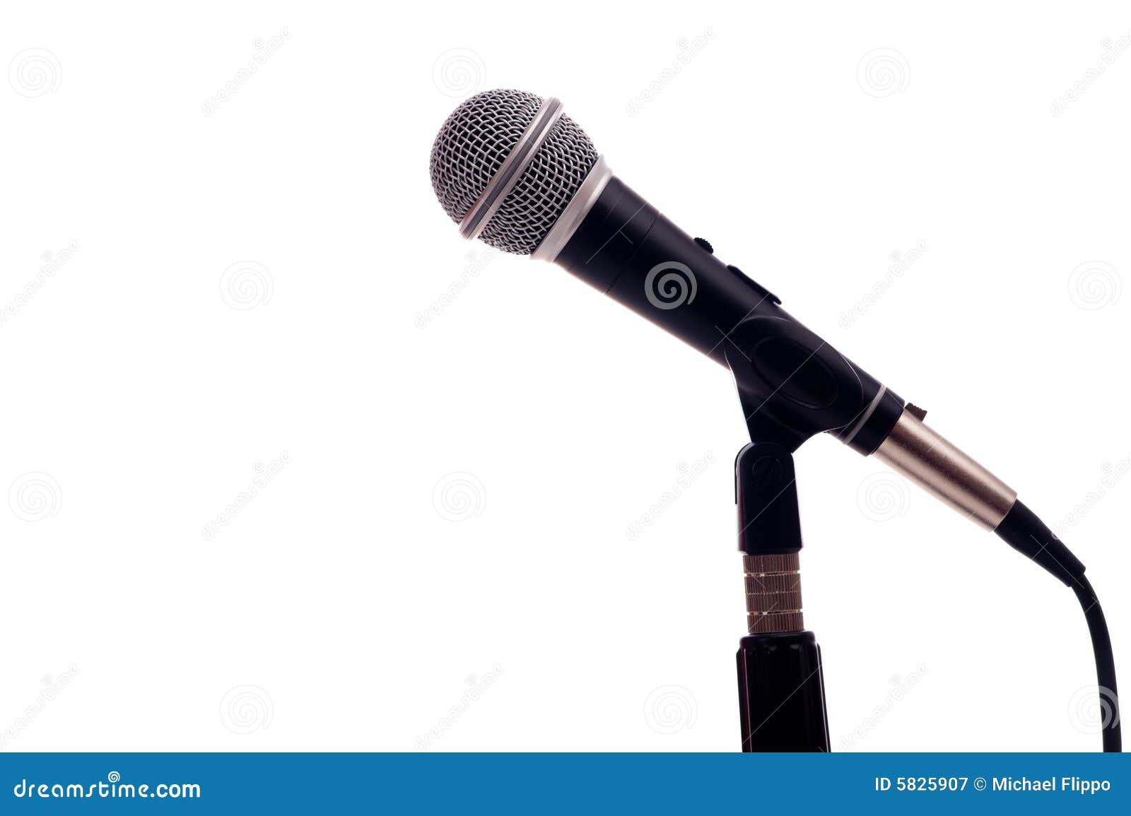 Microphone on White stock image. Image of sound, amplification - 5825907
