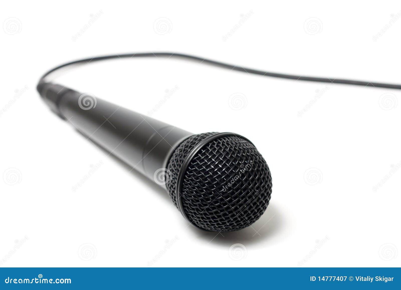Microphone on White Background Stock Image - Image of media, broadcast ...