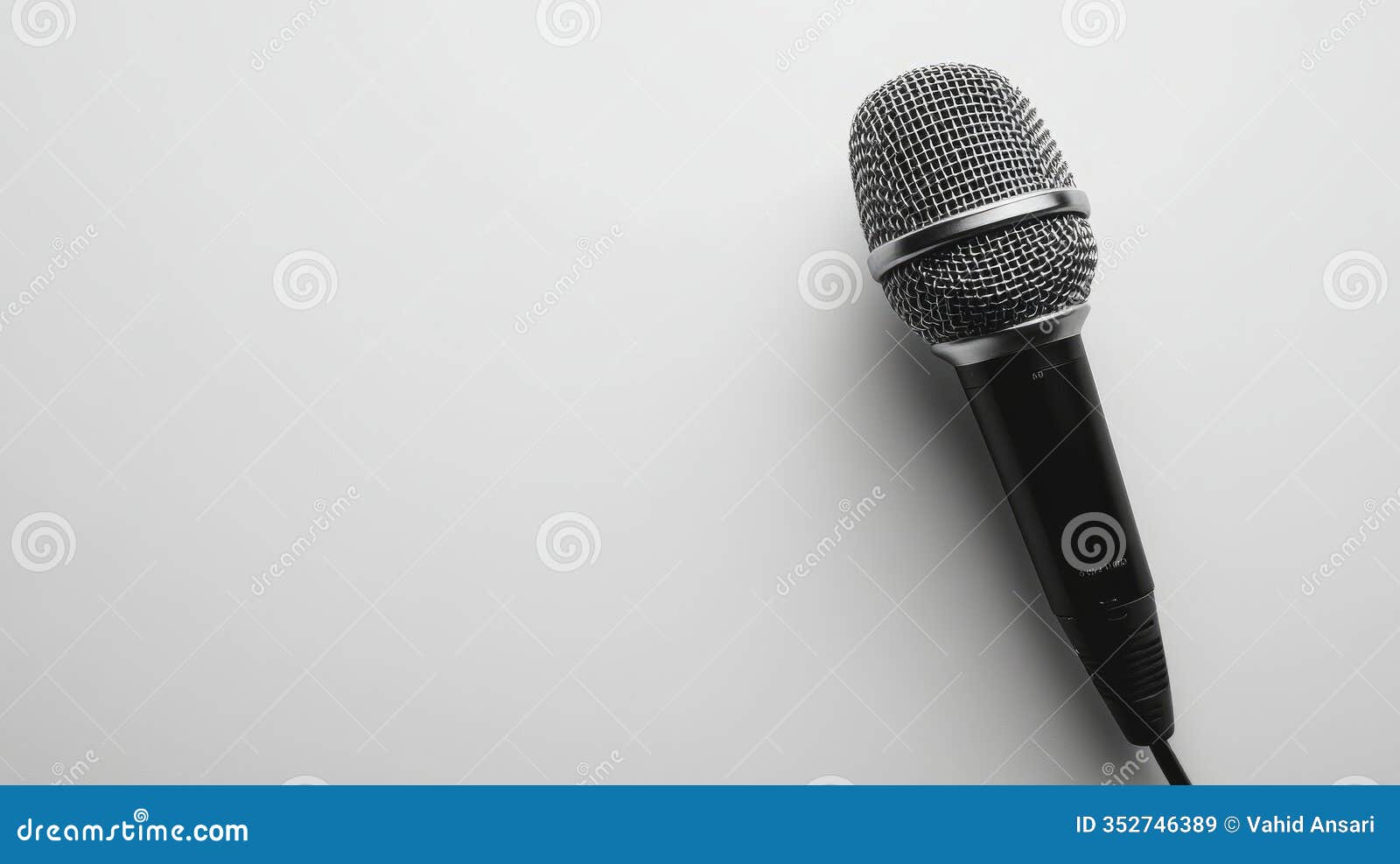 Microphone on White Background Stock Image - Image of gadget ...