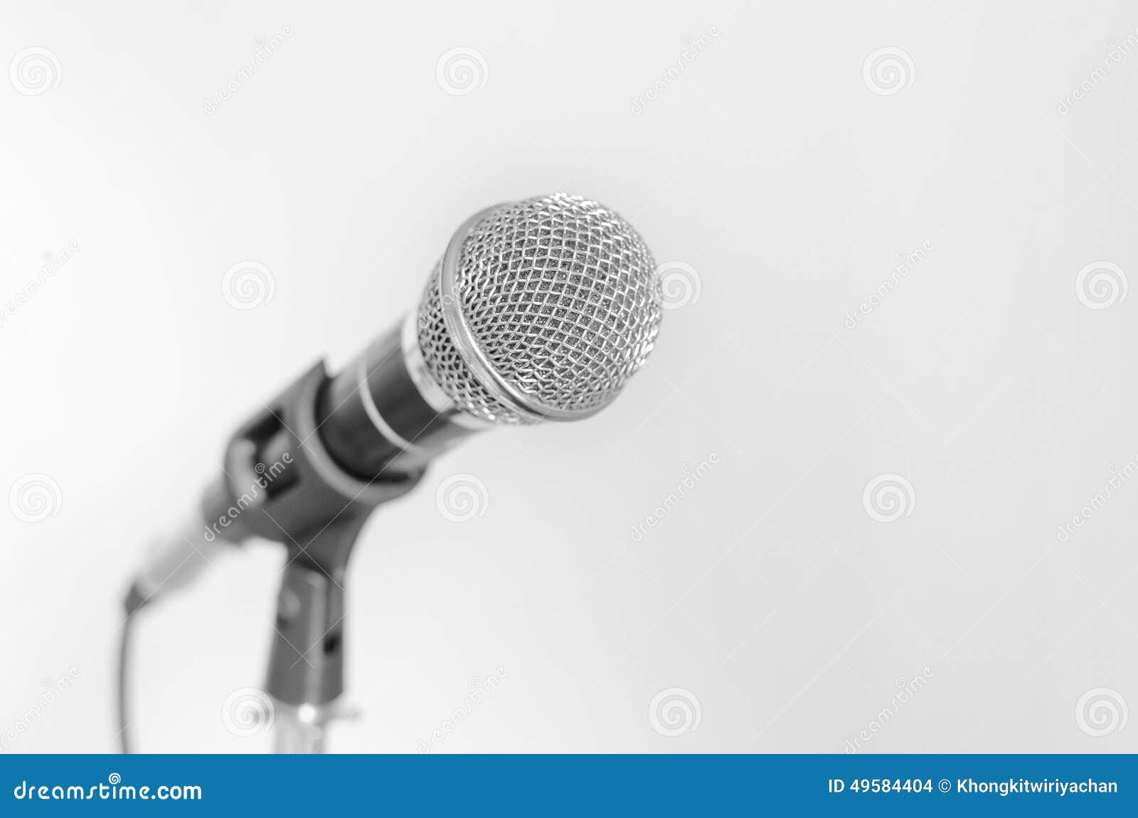 Microphone on a White Background Stock Photo - Image of black, musical ...