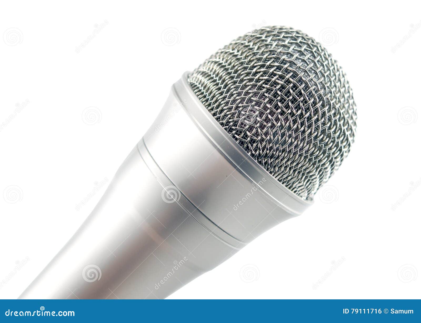 Microphone on a White Background Stock Photo - Image of background ...