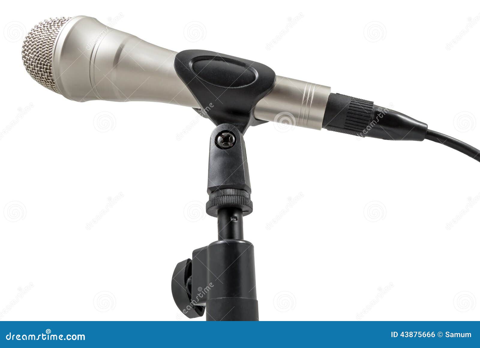 Microphone on a White Background Stock Photo - Image of concert, record ...