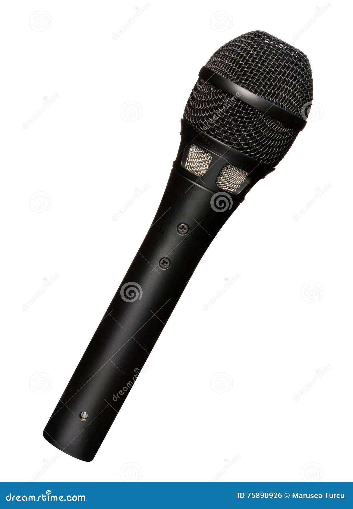 Microphone on a White Background Stock Photo - Image of metal, radio ...