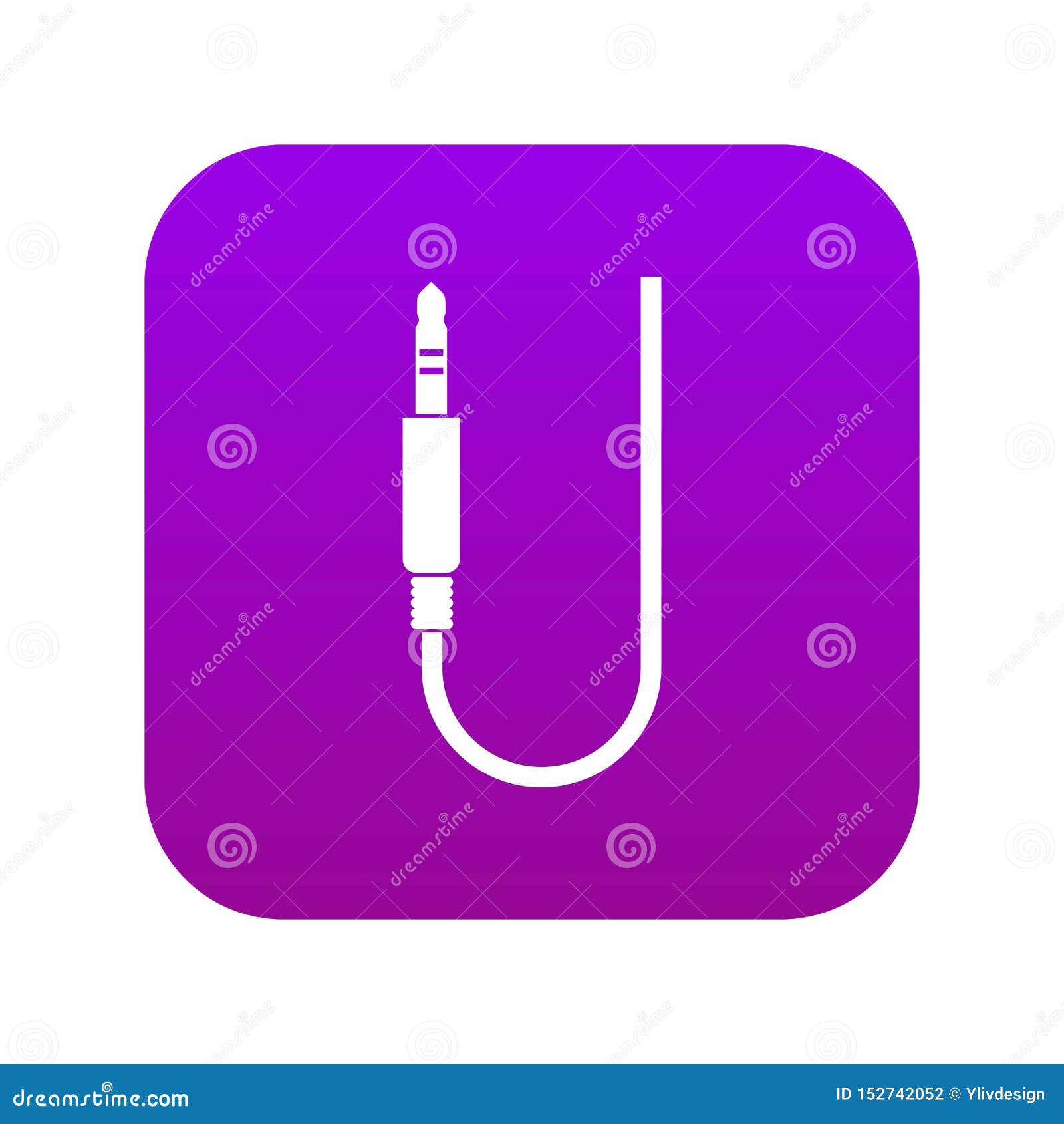 Microphone Wire Icon Digital Purple Stock Vector - Illustration of logo ...