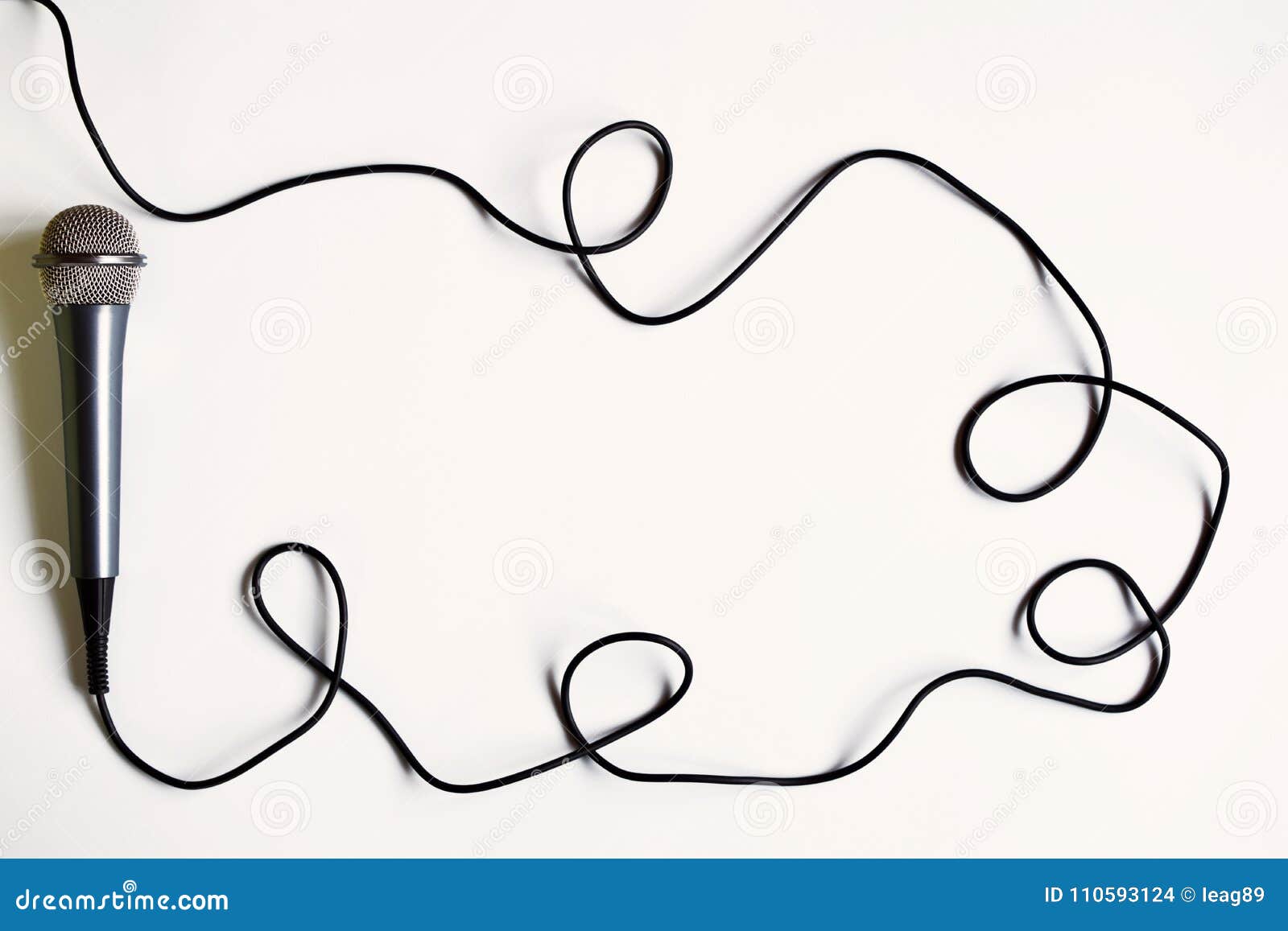 Microphone with wire stock photo. Image of abstract - 110593124