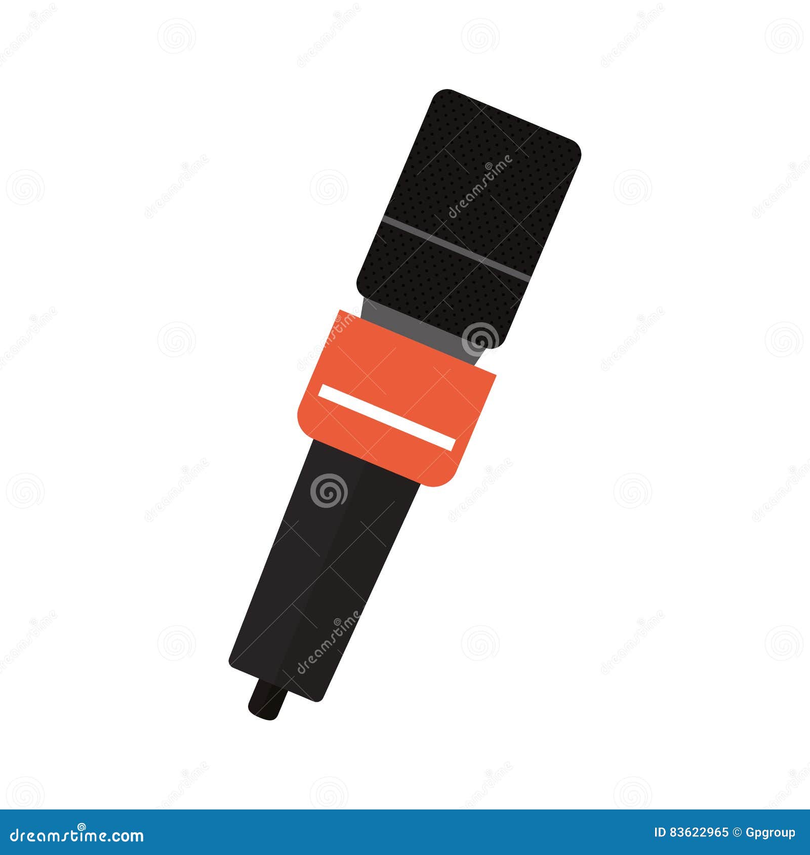 Microphone Wireless with Square Grid Stock Vector - Illustration of ...