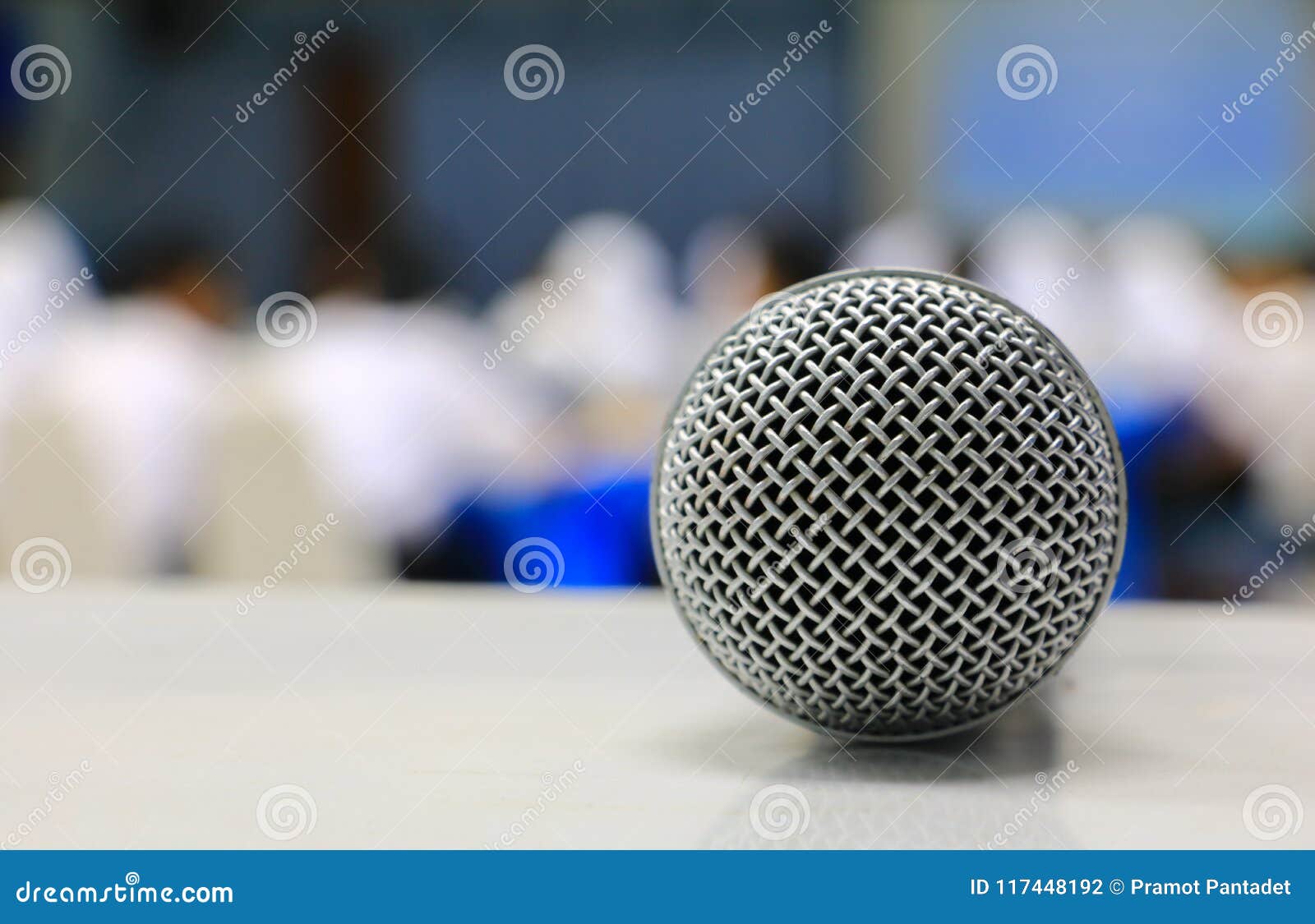 Microphone Wireless on the Table in Seminar Conference Room: Select ...