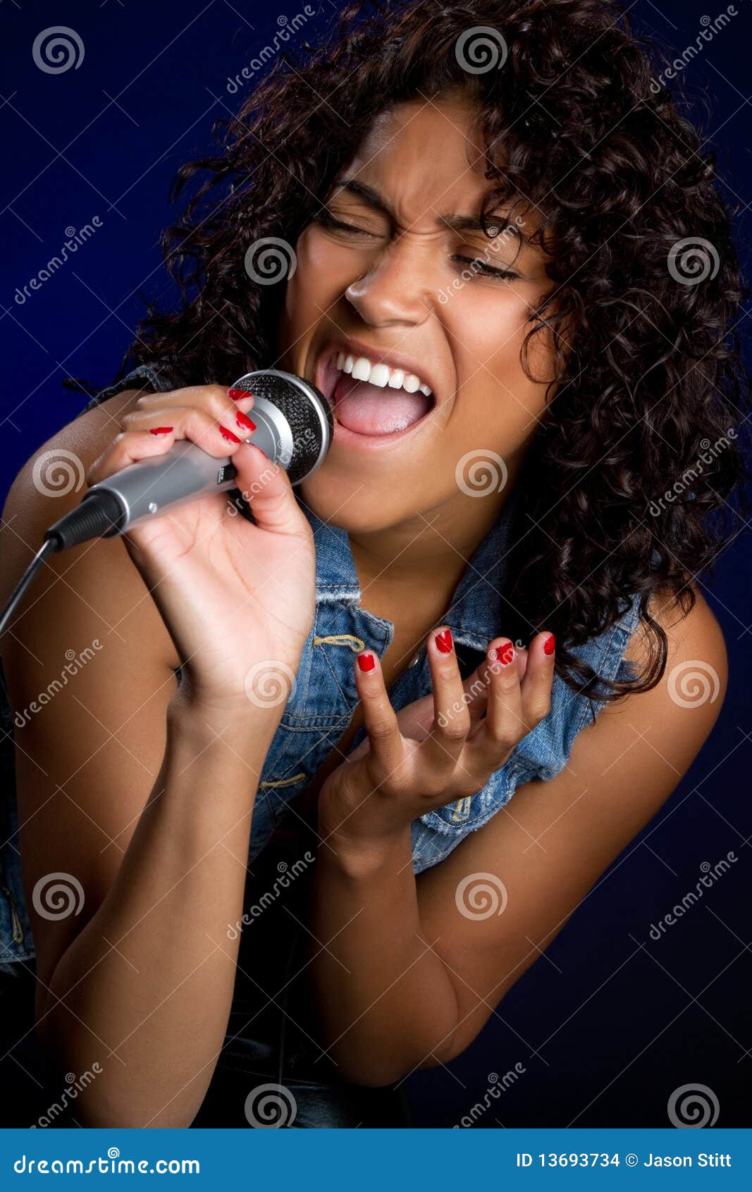 Microphone Woman stock photo. Image of hair, ethnicity - 13693734