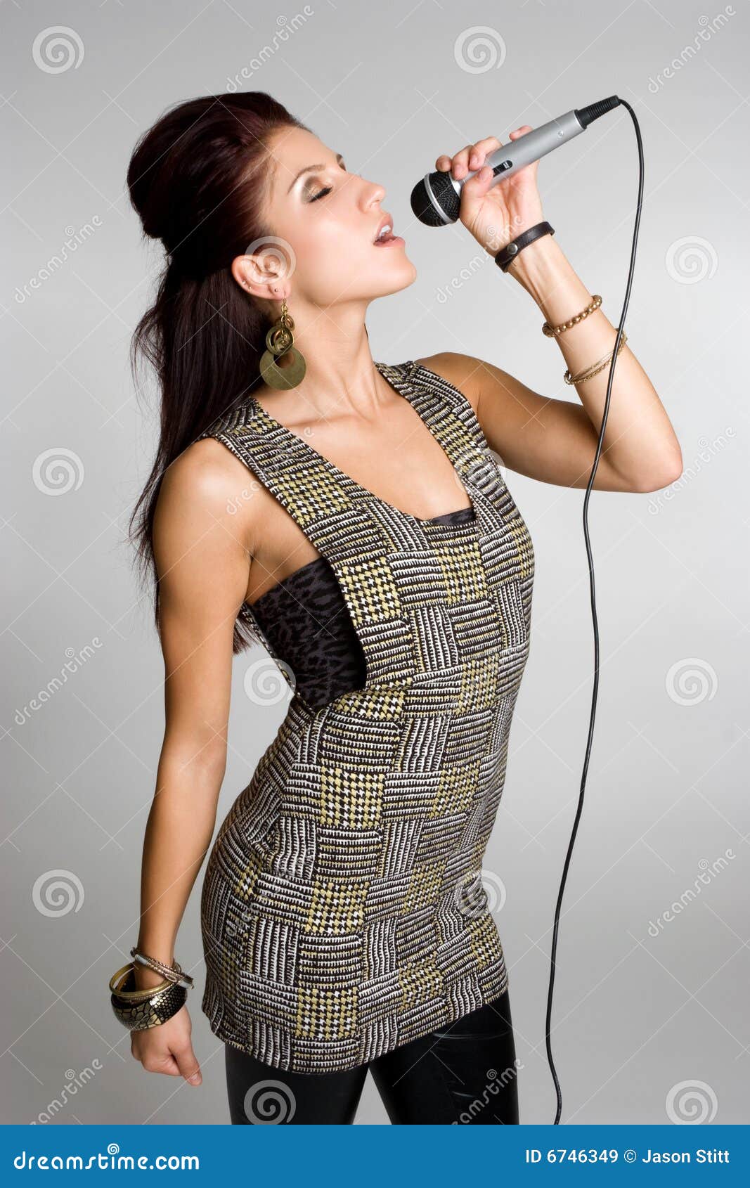 Microphone Woman Singing stock image. Image of girls, singing - 6746349