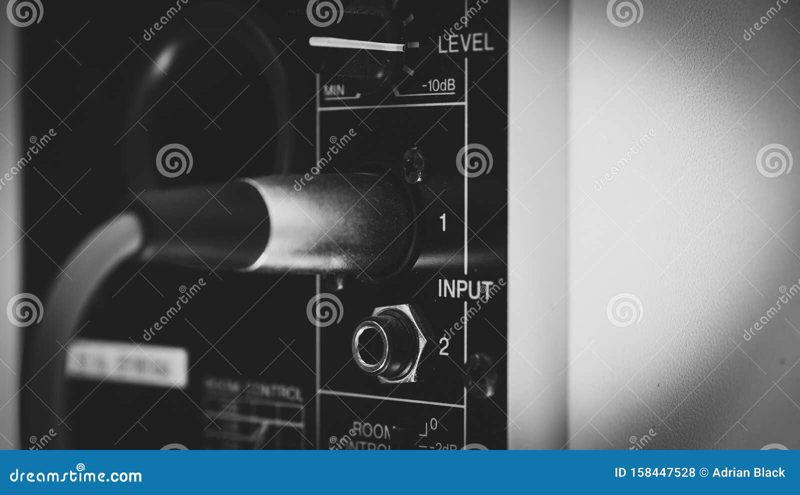 XLR Connector in studio stock photo. Image of song, speaker - 158447528
