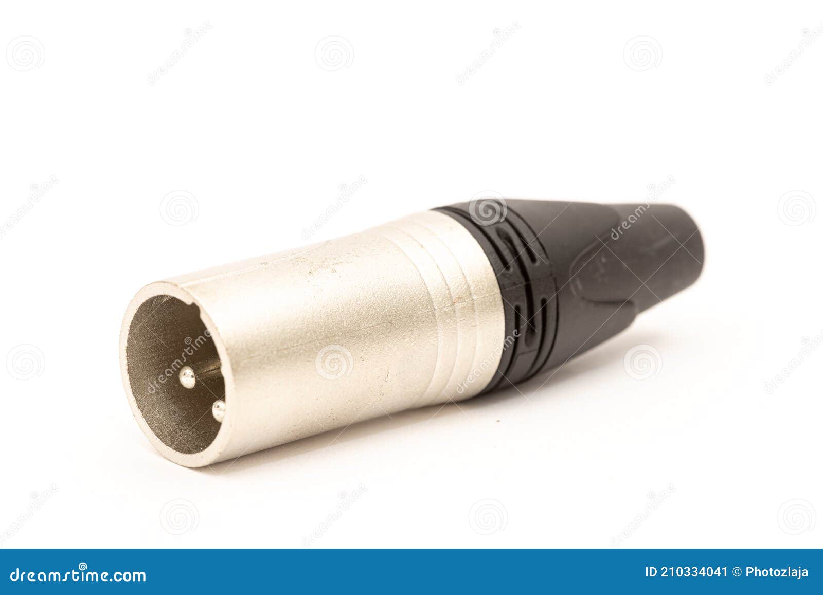 Microphone Xlr Female Input Isolated Above White Background Stock Image ...