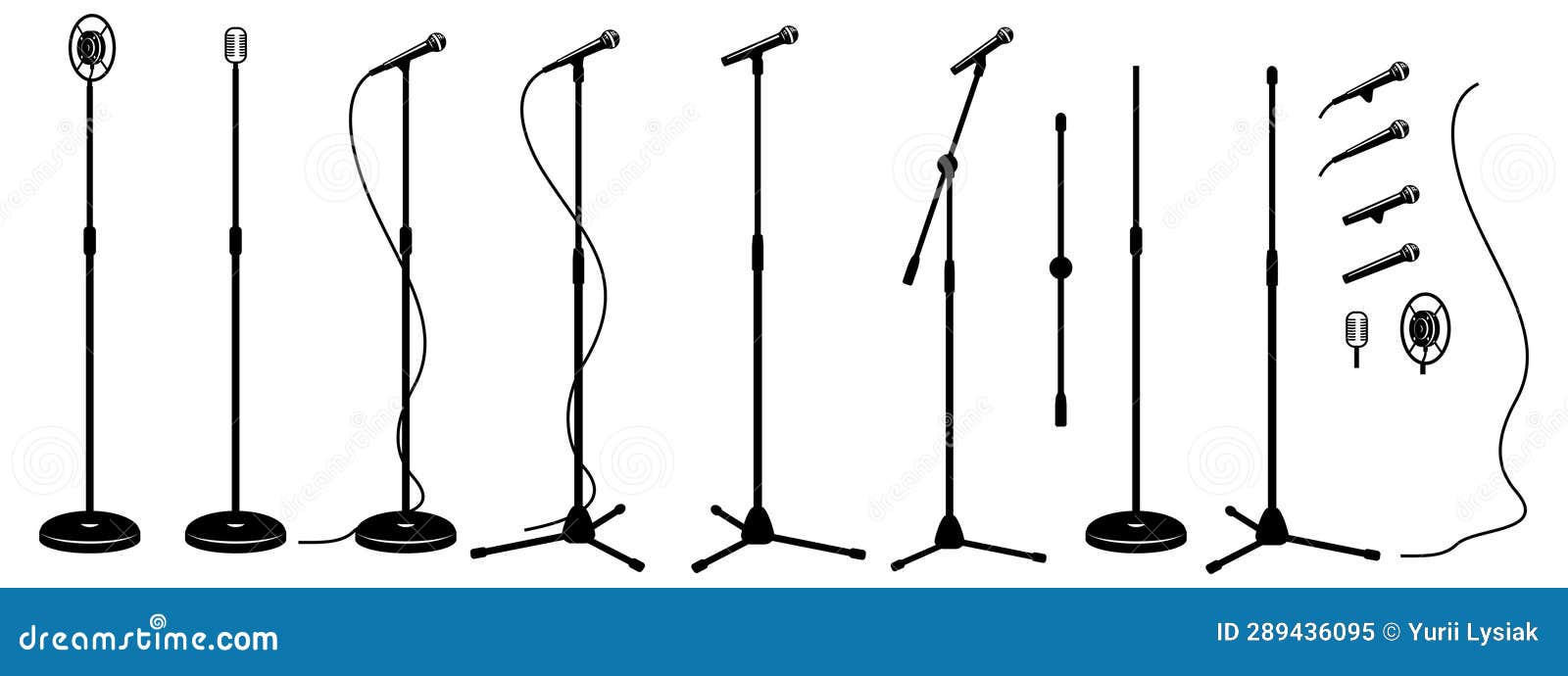 Microphones On Counters And Microphones And Stands Separately For ...
