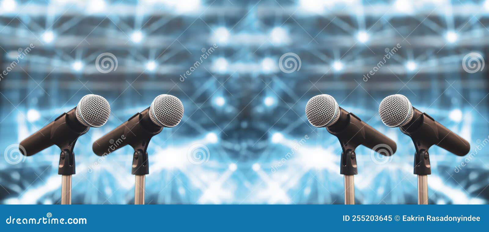 Microphones Public Speaking Background, Close Up Microphone on Stand ...