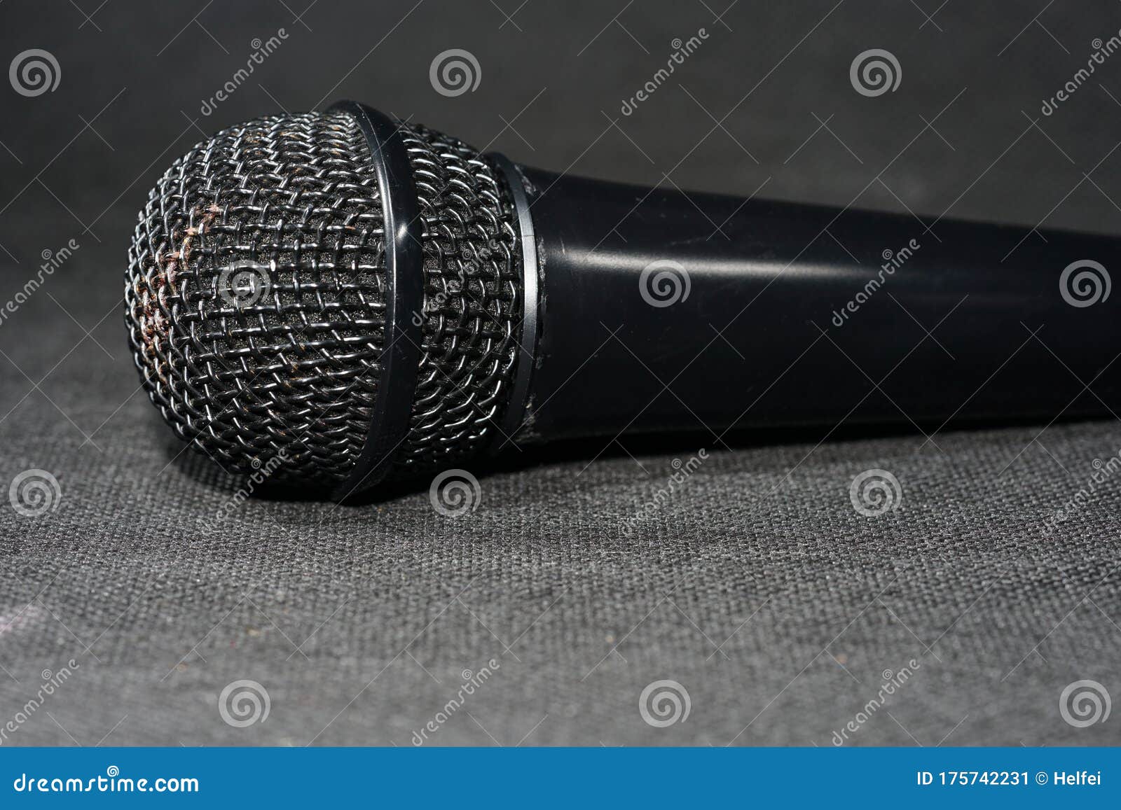 Microphones with Wire Mesh Network Photographed in the Studio with ...