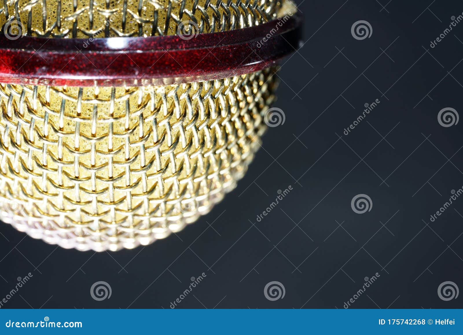 Microphones with Wire Mesh Network Photographed in the Studio with ...