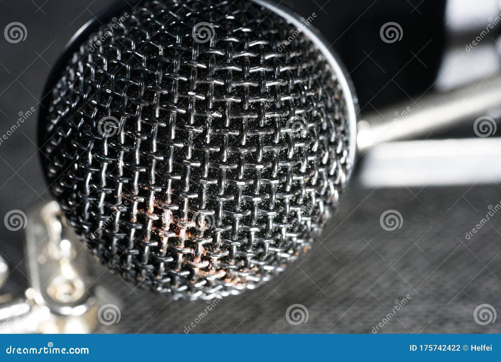 Microphones with Wire Mesh Network Photographed in the Studio with ...