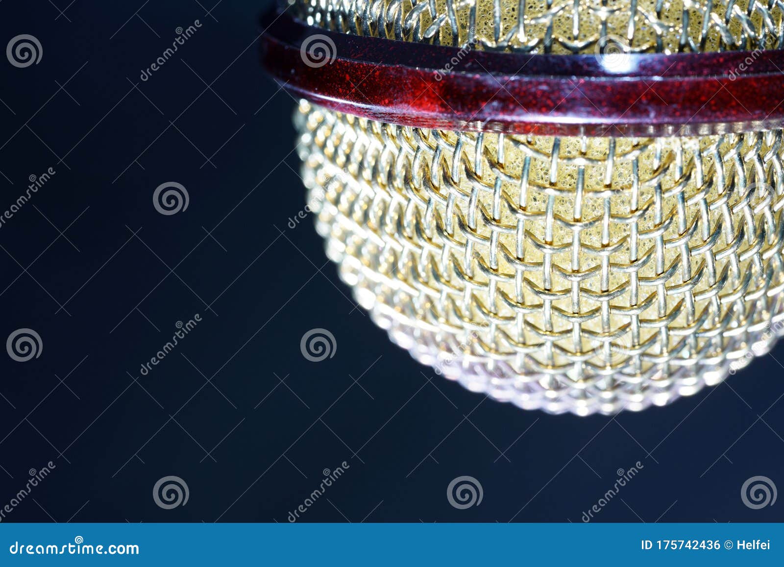 Microphones with Wire Mesh Network Photographed in the Studio with ...