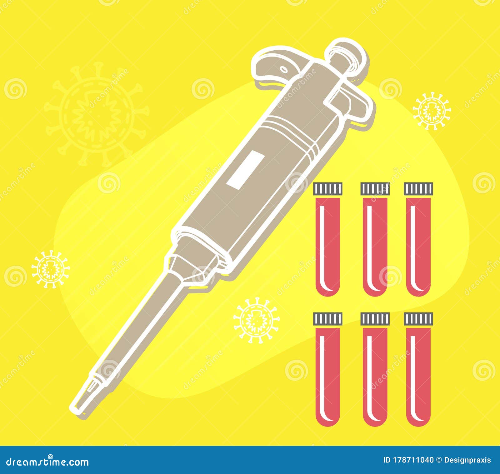 Micropipette - PCR Testing Lab Apparatus - Illustration Cartoon Vector ...