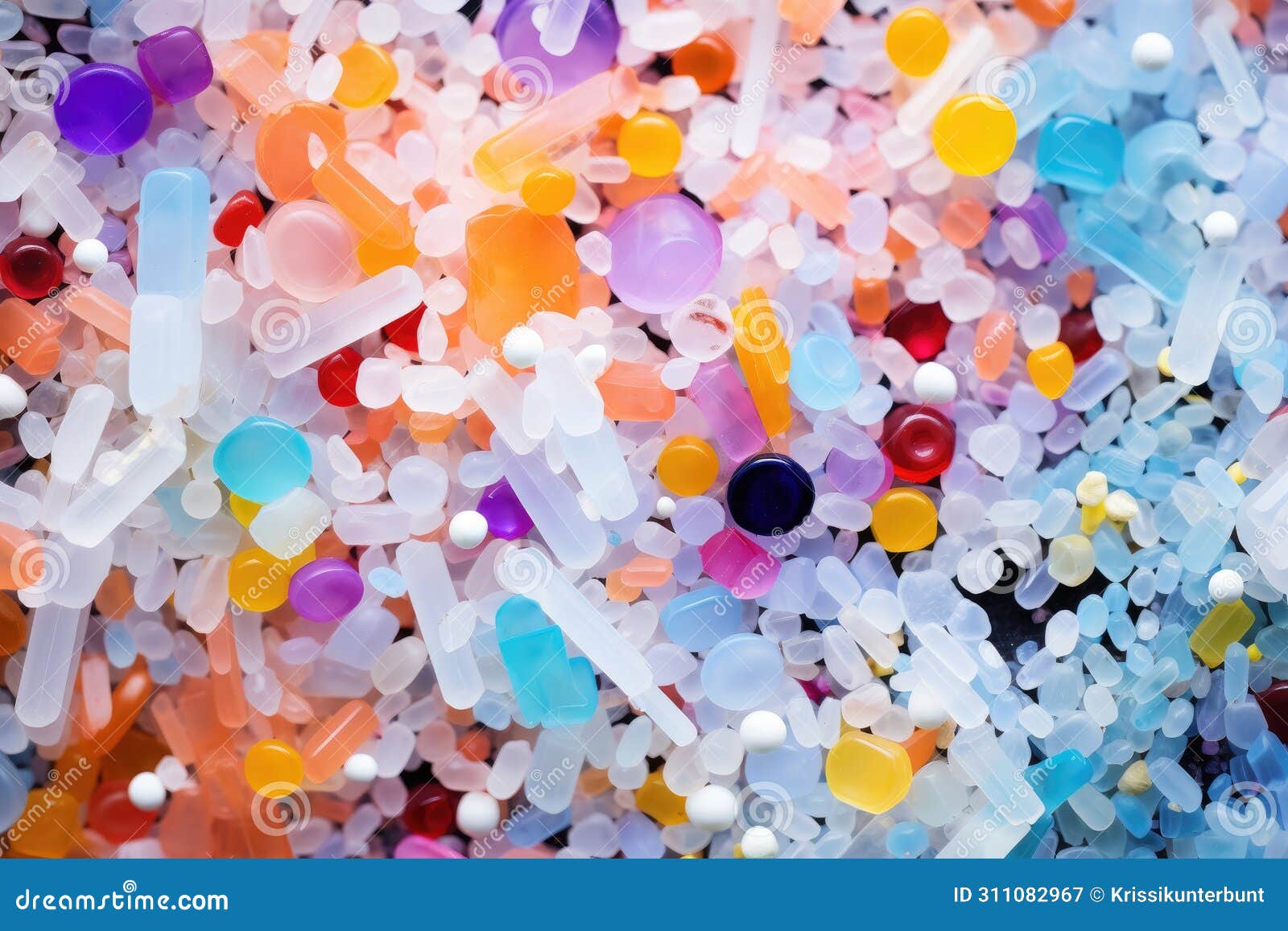 Microplastic Background Close Up AI Generated Stock Image - Image of ...
