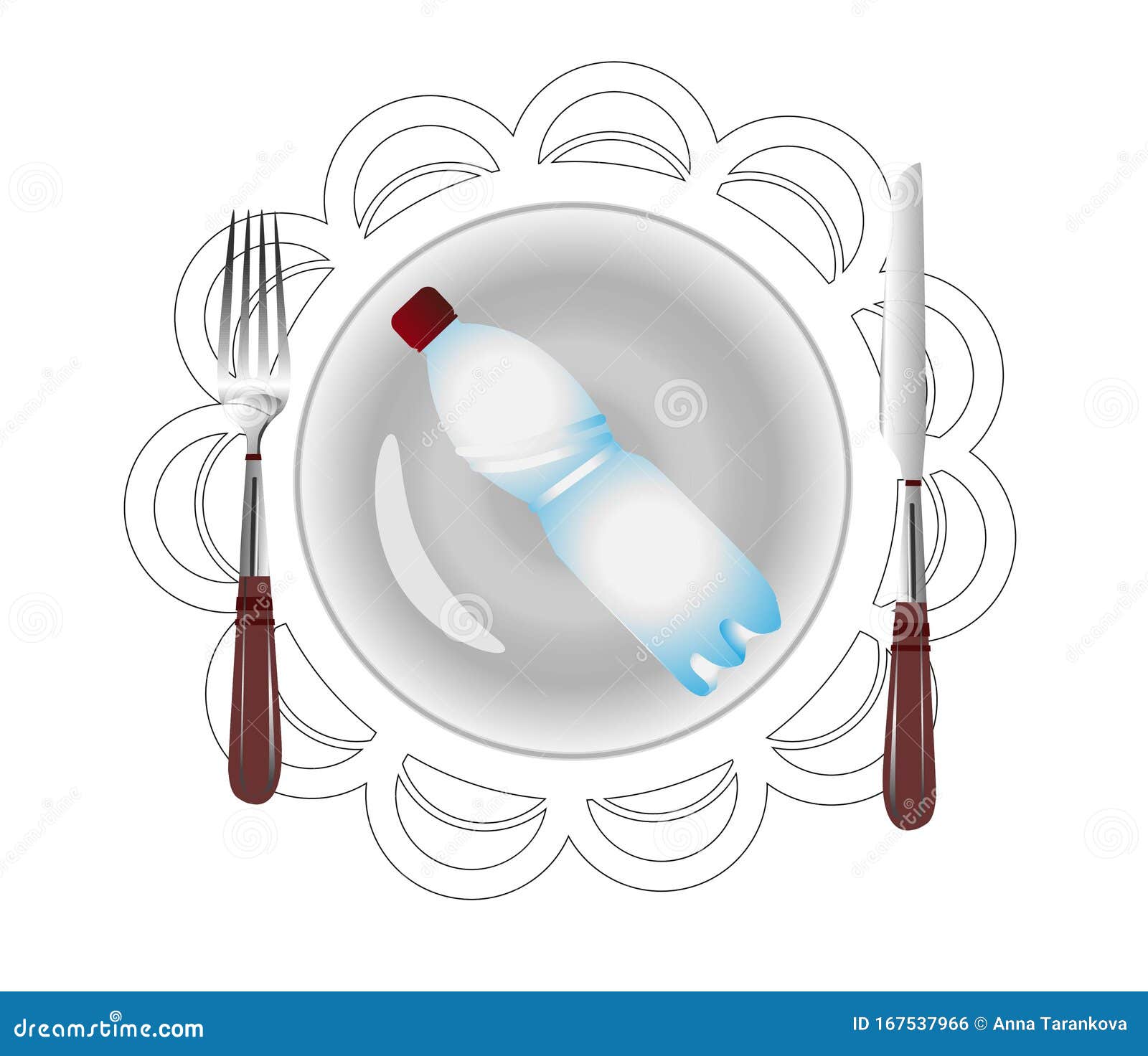 Decomposition Waste In Ocean. Plastic Pollution, Garbage Oceanic ...