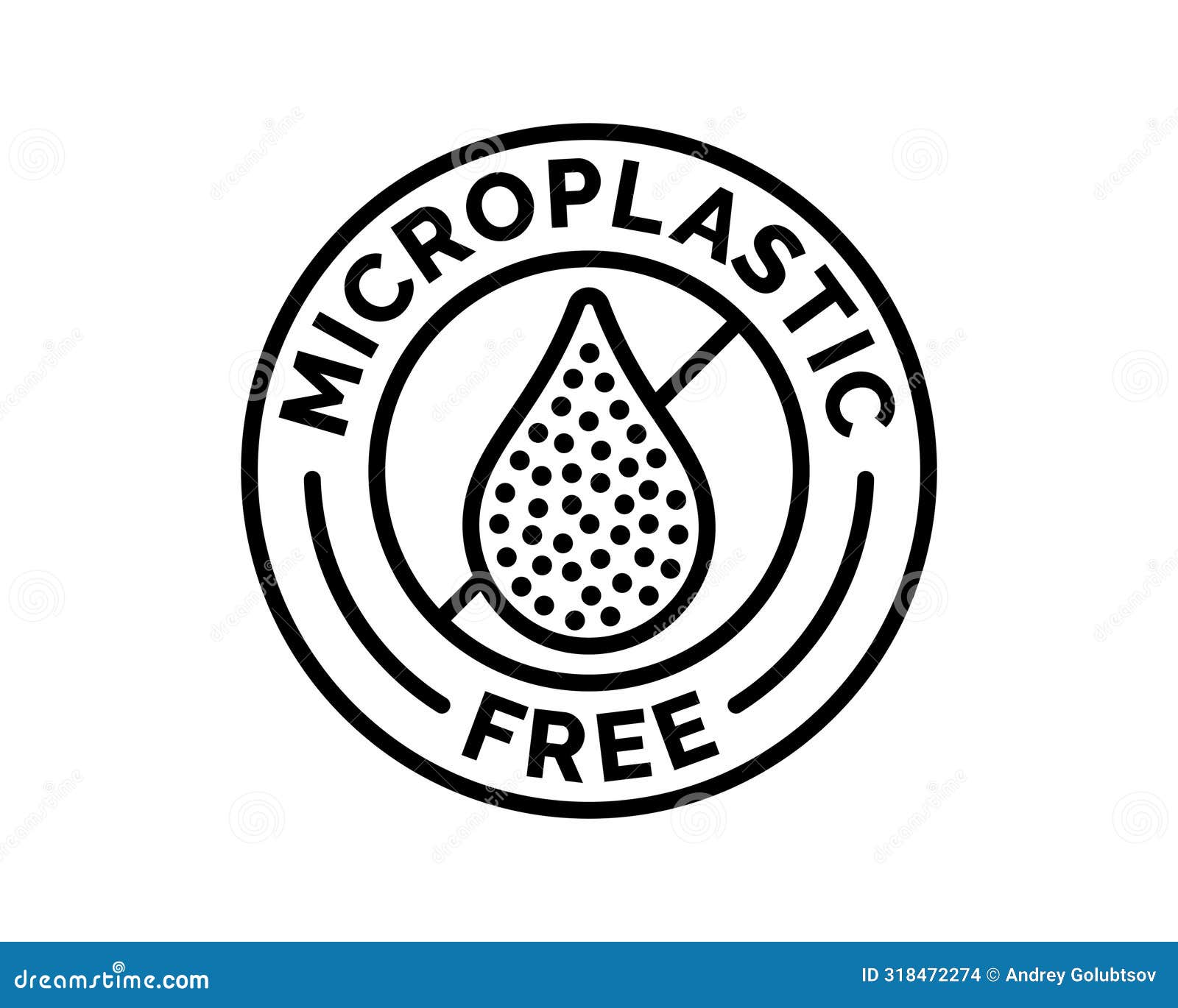 Microplastic Free Vector Icon Logo Badge Concept Design | CartoonDealer ...