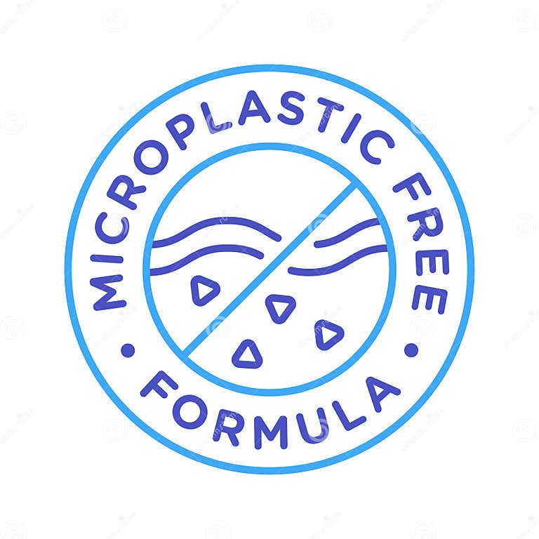 Microplastic Free Vector Icon Logo Badge Concept Design Stock Vector ...
