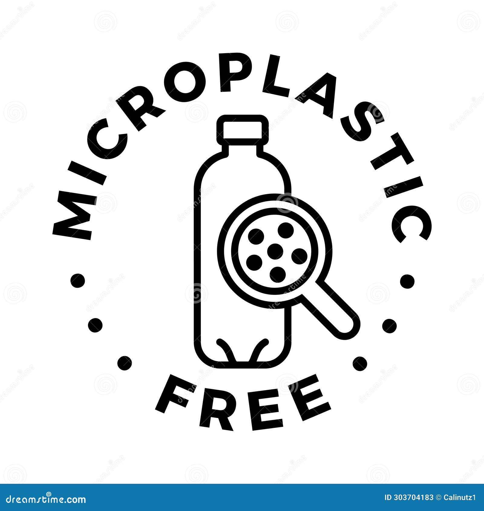 Microplastic Free Vector Icon Logo Badge Concept Design | CartoonDealer ...