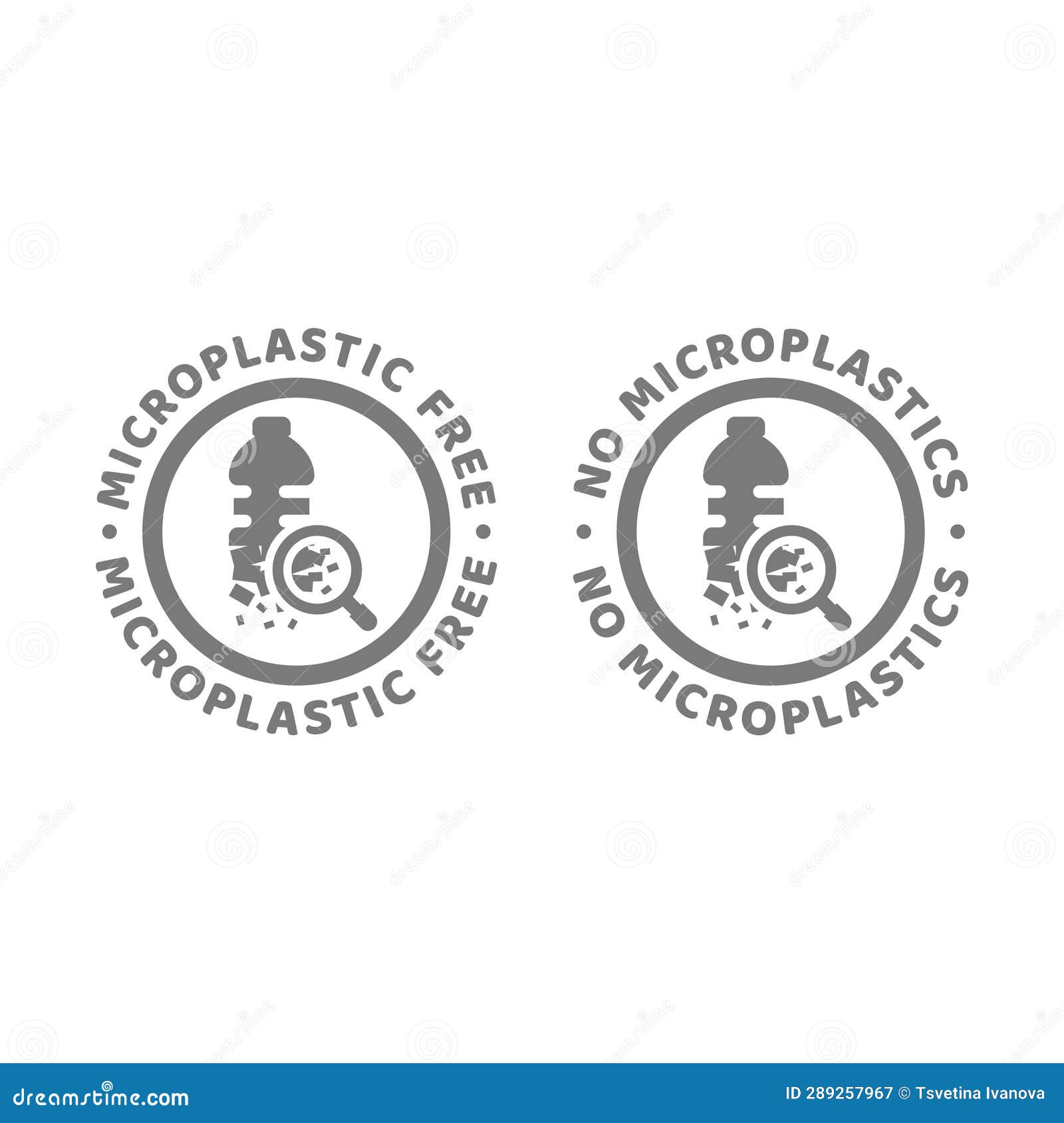 Microplastic Free Vector Label Stock Vector - Illustration of ...