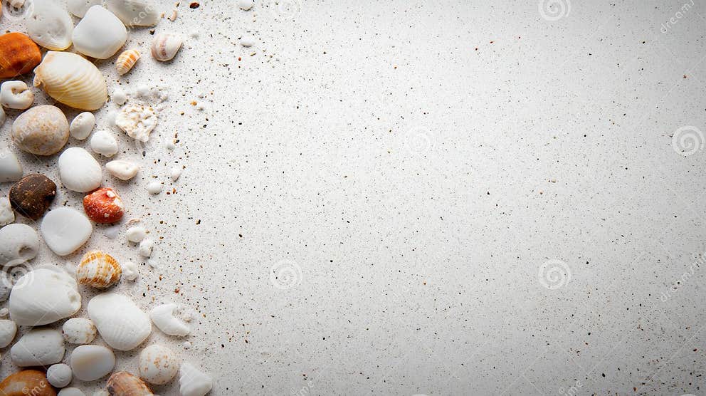 Microplastic Particles Embedded in Wet Sand, with Small Shells and ...