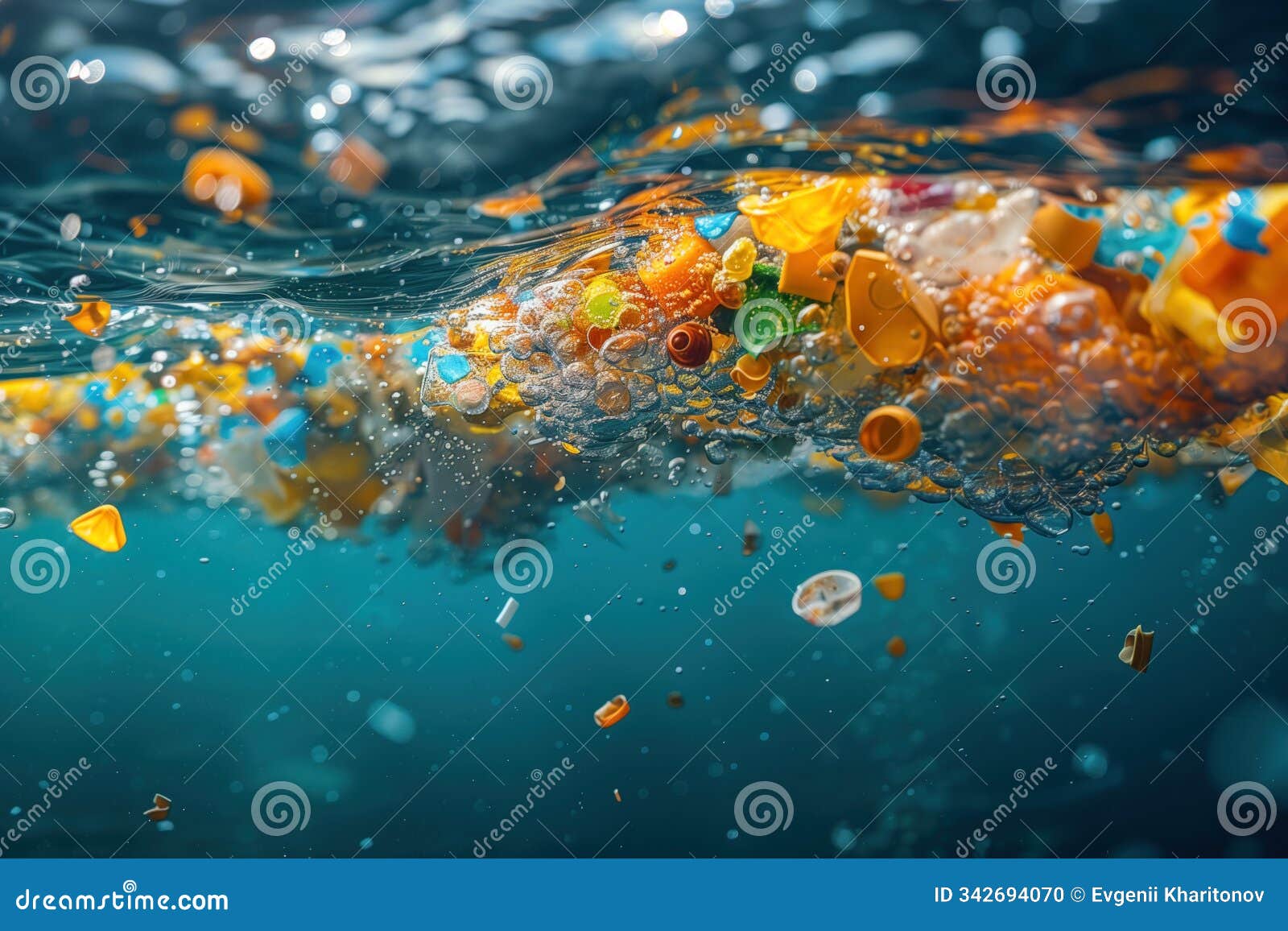 Microplastic Particles in Sea Water, Plastic Garbage, Environmental ...