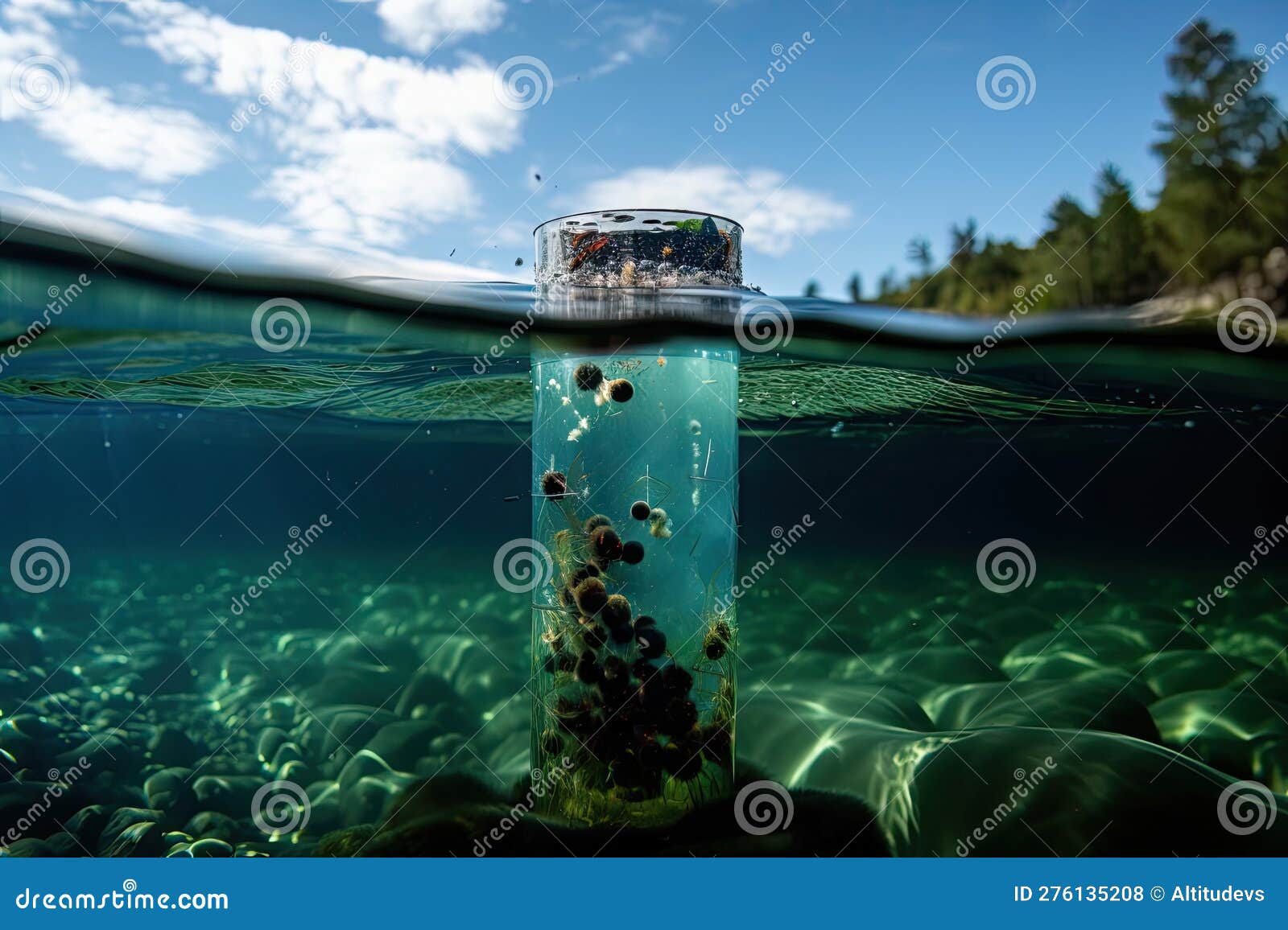 Microplastic Particles Suspended in the Water Column of a Lake Stock ...