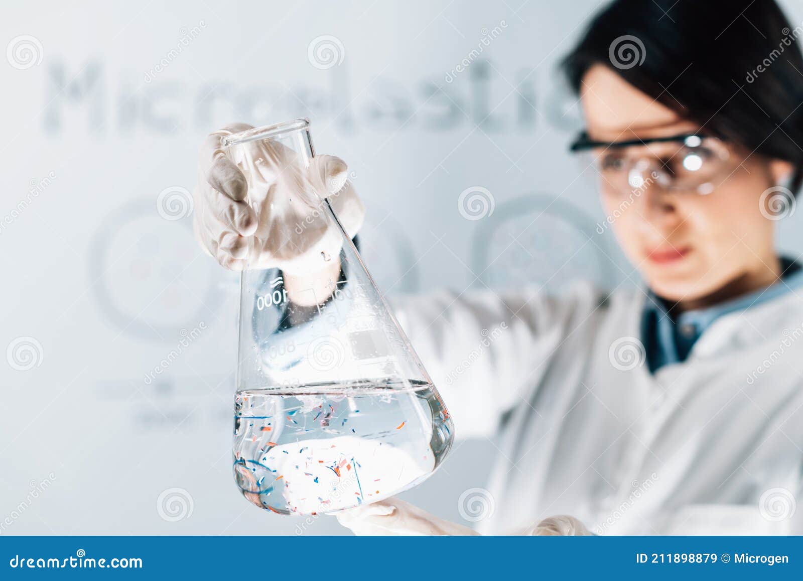 Microplastic Particles in a Water Sample Stock Image - Image of ...