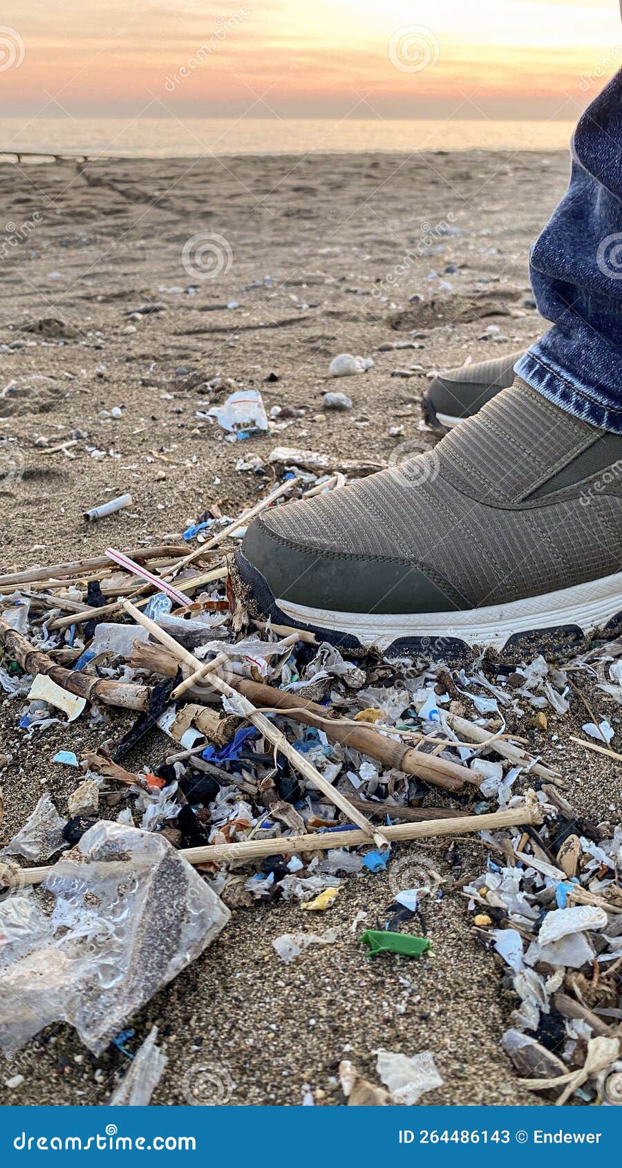 Microplastic in the Sand on the Beach, Plastic Pollution Stock Image ...