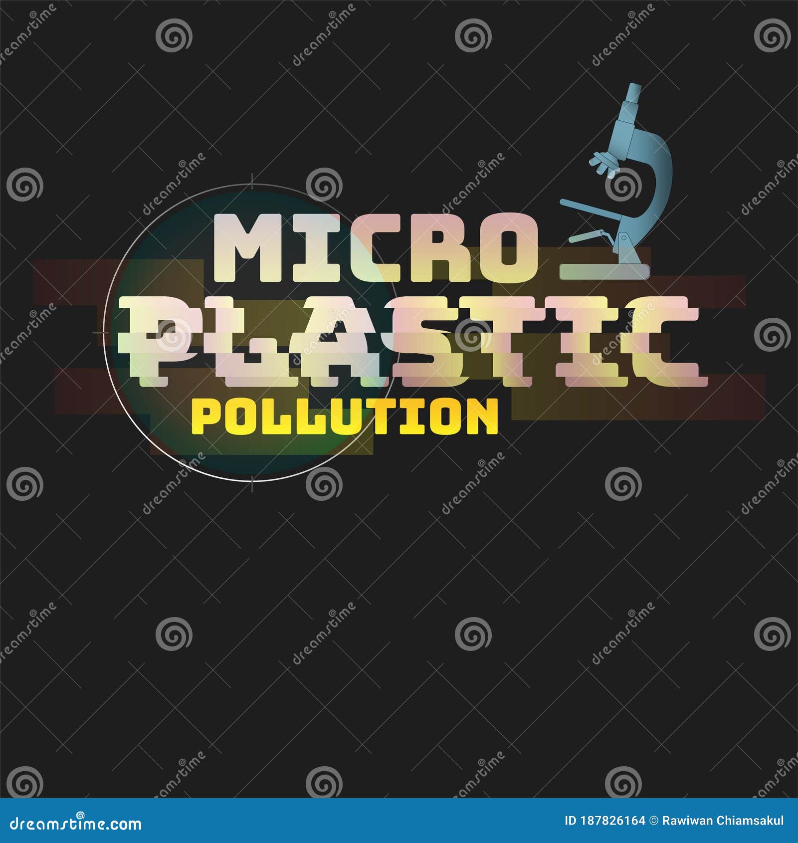 Microplastic Typographic Background Stock Vector - Illustration of ...