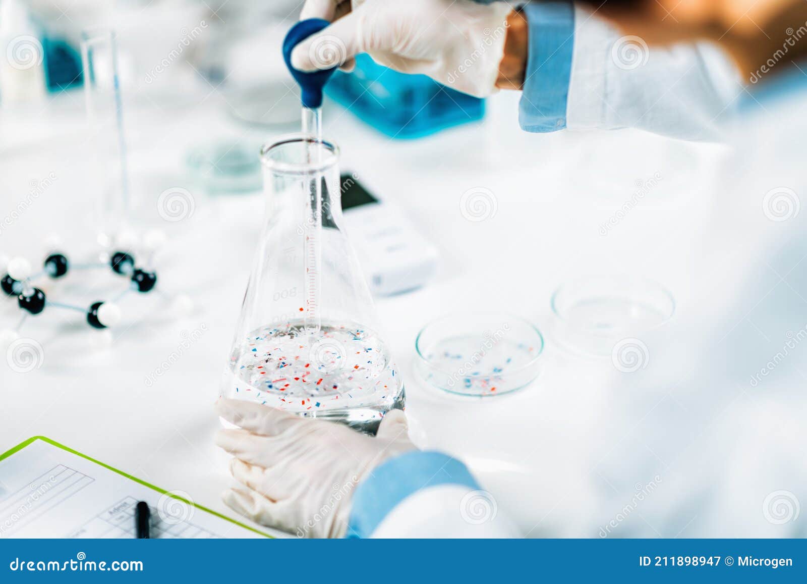 Microplastic Water Pollution Stock Image - Image of microplastics ...