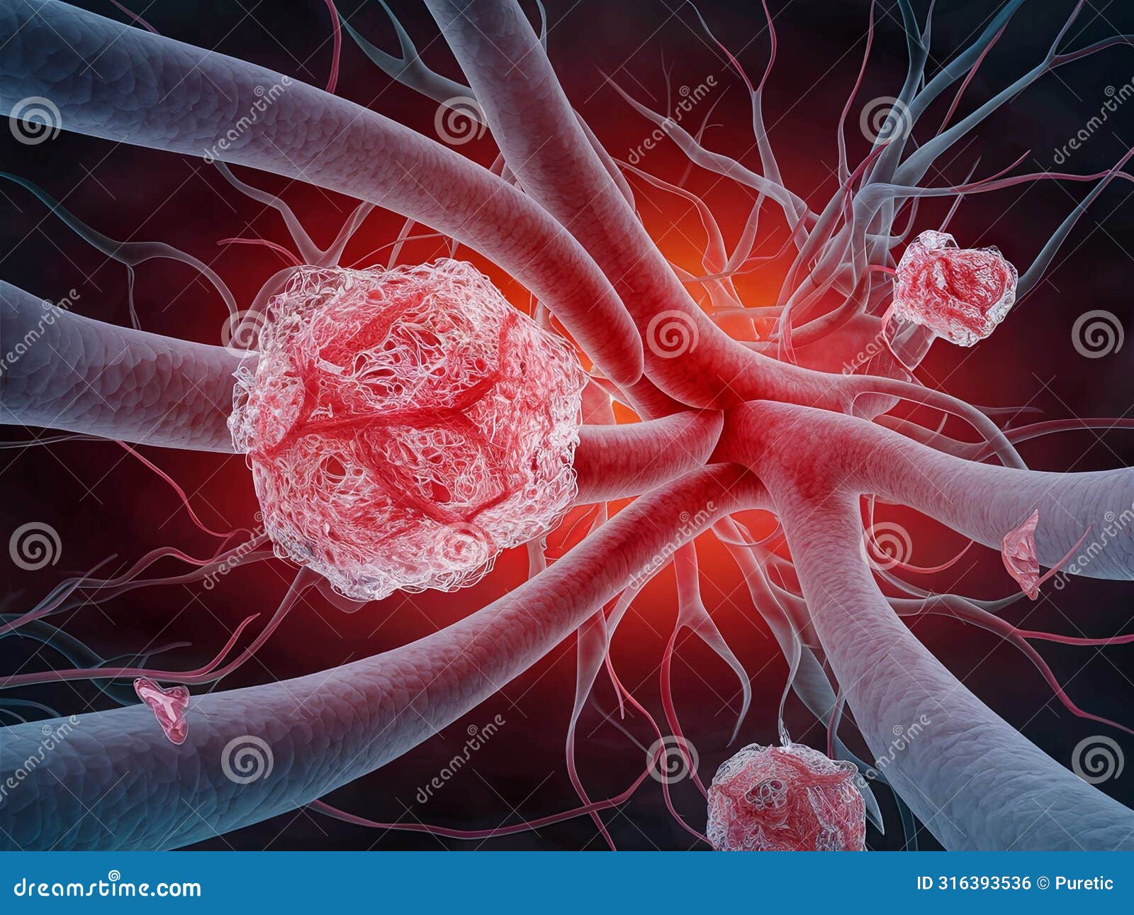 Microplastics in Blood Vessels Simulation Stock Illustration ...