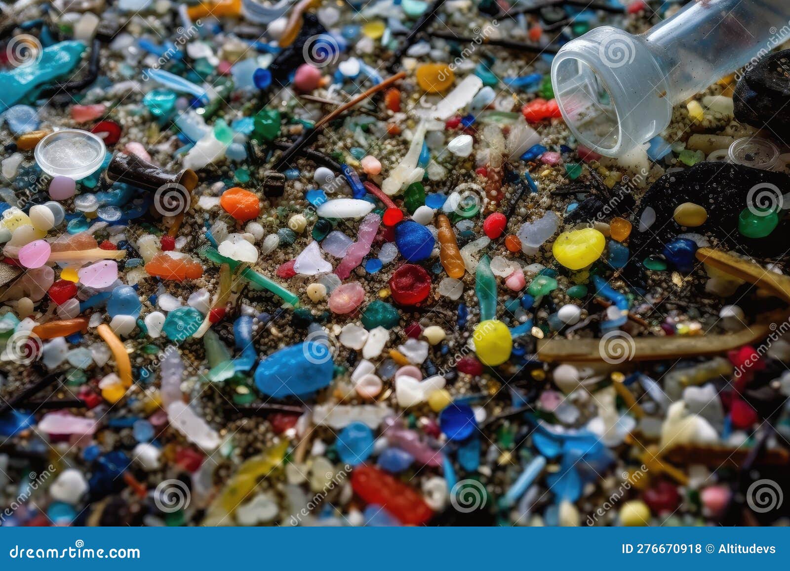 Microplastics of Different Shapes, Sizes and Colors in a Fish Tank ...