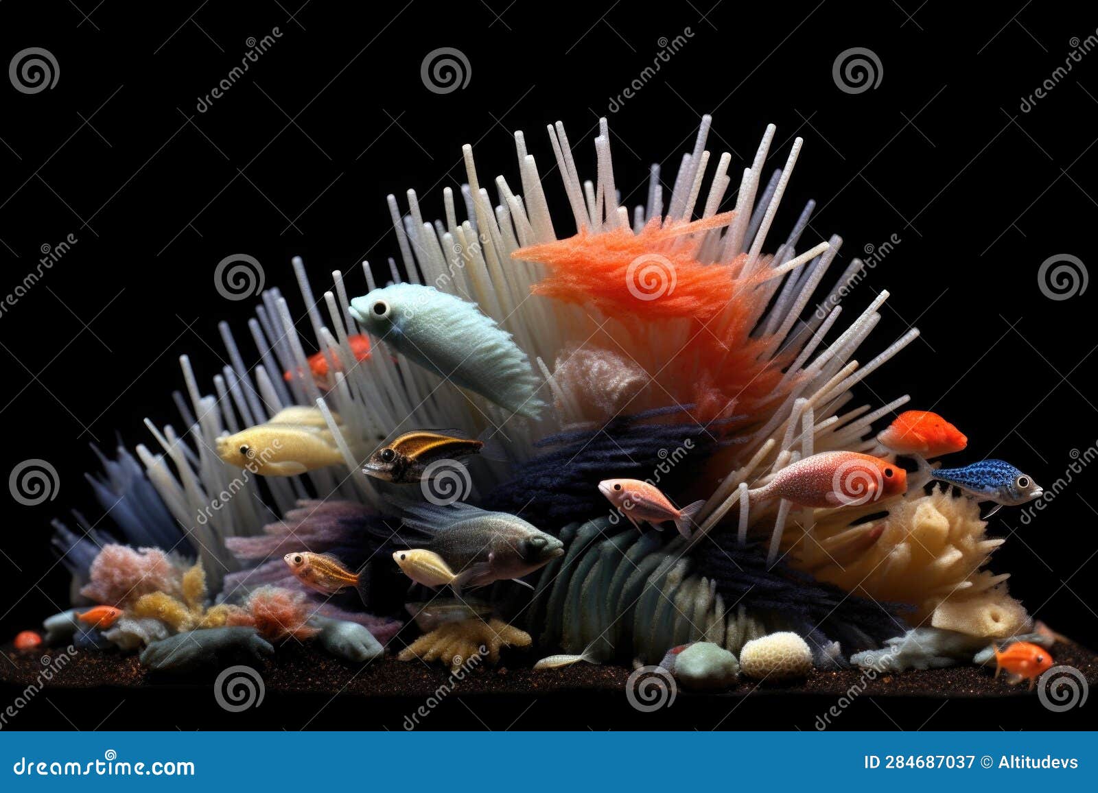 Microplastics in Fish Gills, Magnified View Stock Illustration ...