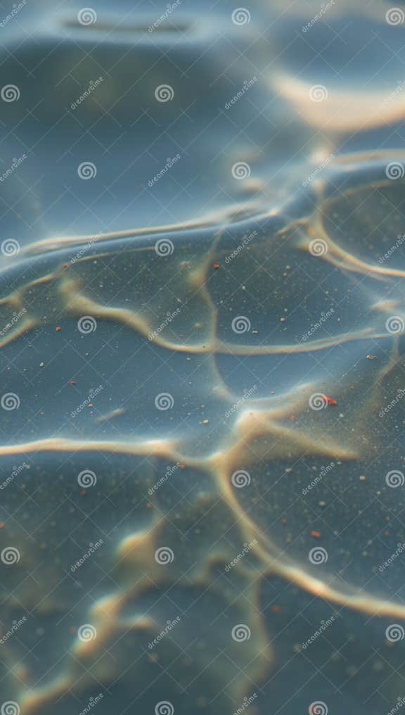 Microplastics Floating in Water Stock Illustration - Illustration of ...