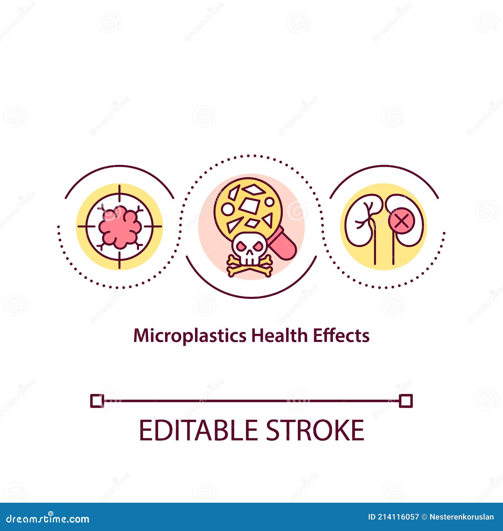 Microplastics Health Effects Concept Icon Stock Vector - Illustration ...