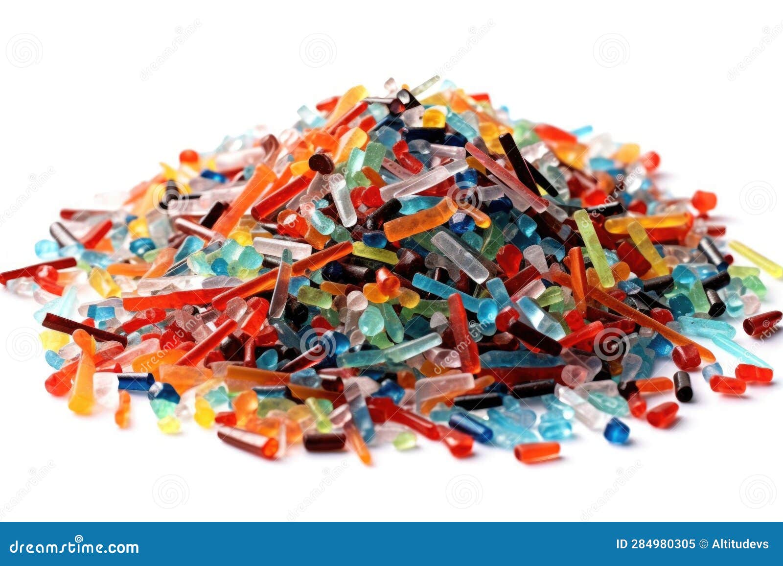 Microplastics Isolated on White Background for Clear View Stock ...